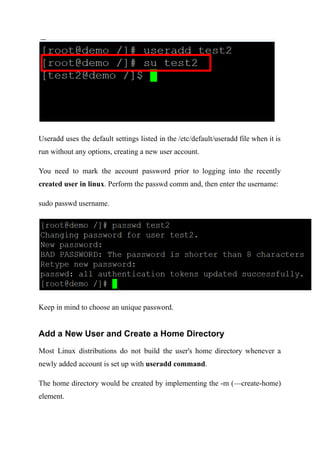 A Complete Guide to “useradd” Command in Linux with Examples _ Hostbillo | PDF