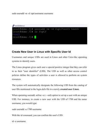 A Complete Guide to “useradd” Command in Linux with Examples _ Hostbillo | PDF