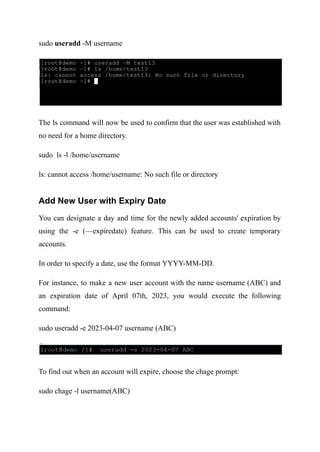 A Complete Guide to “useradd” Command in Linux with Examples _ Hostbillo | PDF