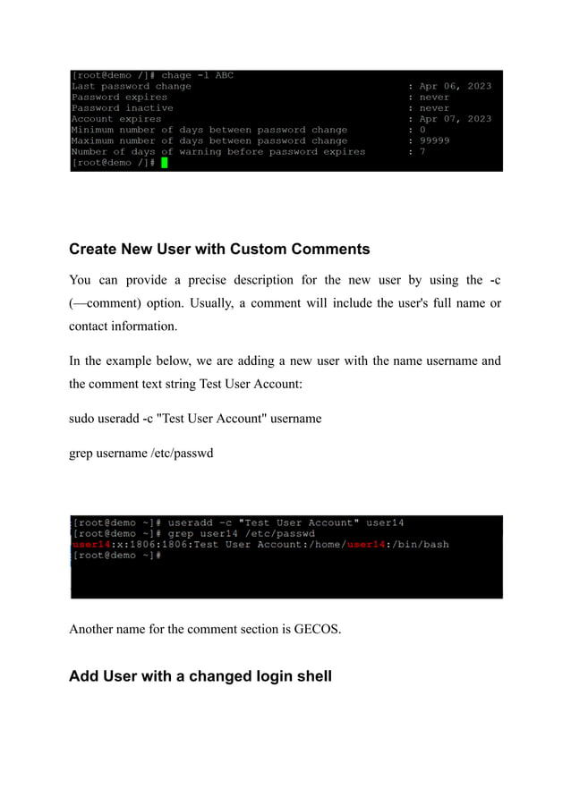 A Complete Guide To “useradd” Command In Linux With Examples Hostbillo Pdf