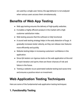 A Complete Guide to Web App Testing.pdf file | PDF