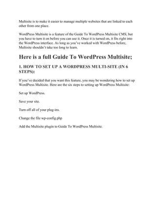 A Complete Guide To WordPress Multisite.pdf
