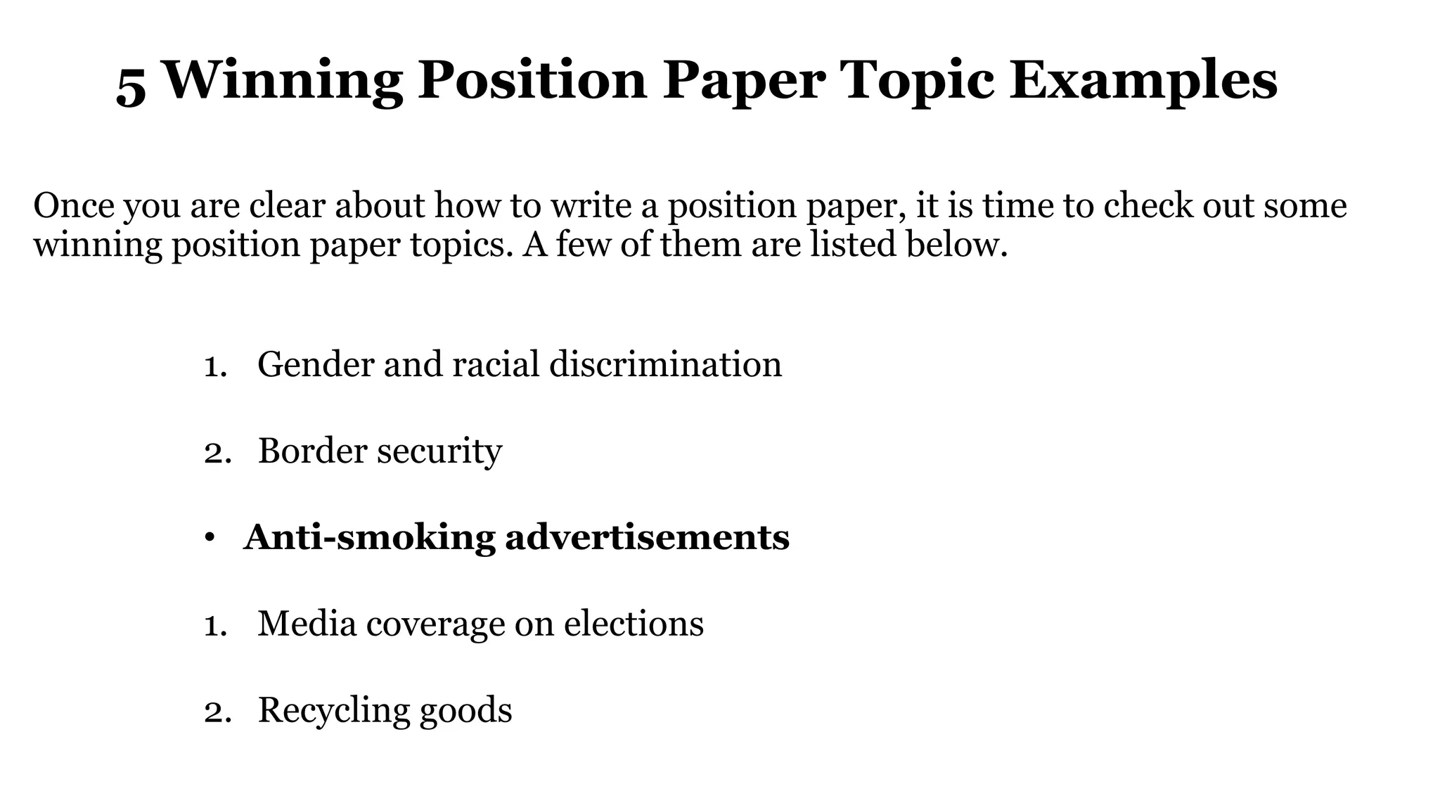 A complete guide to writing a position paper | PPTX