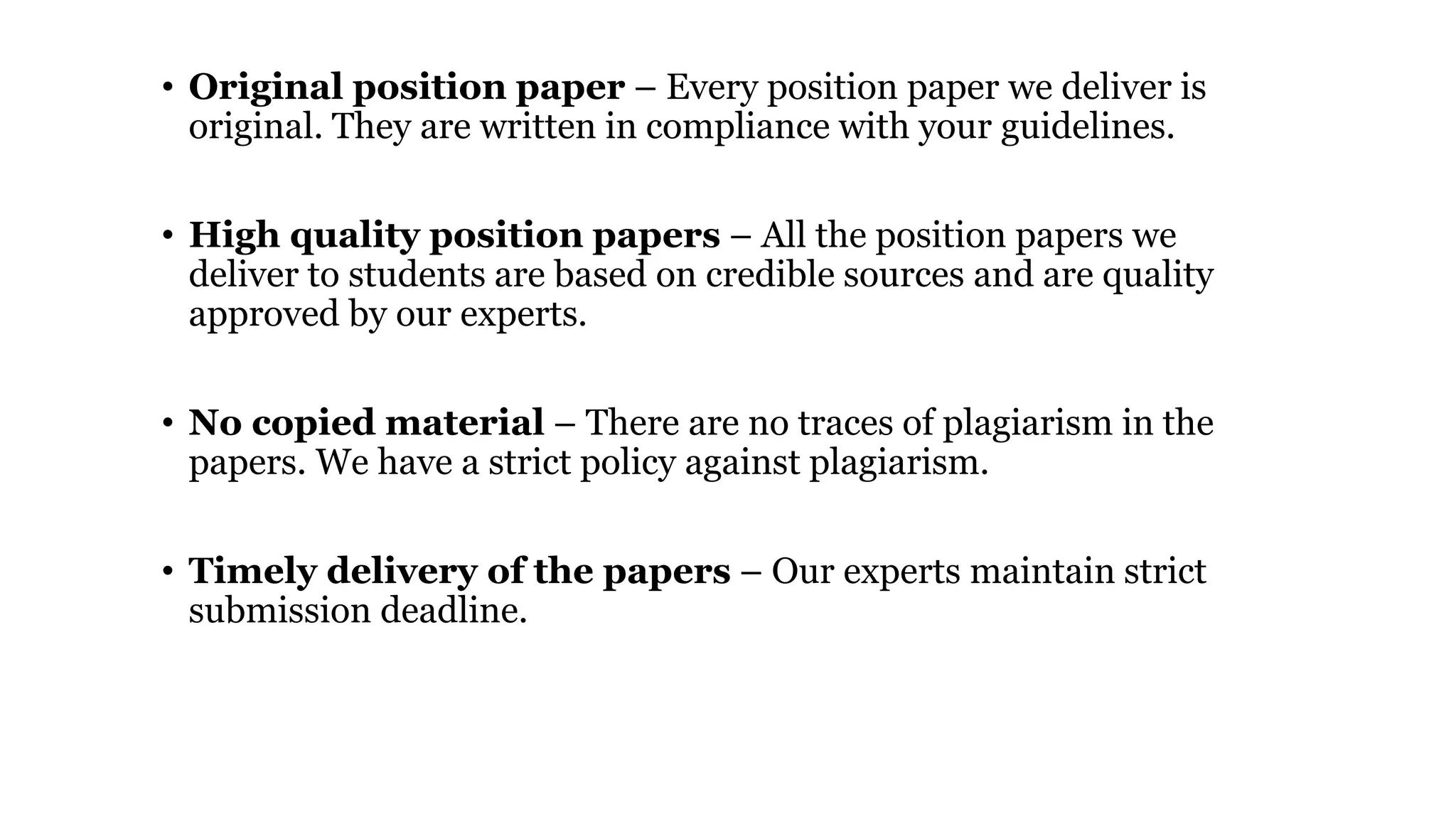 A complete guide to writing a position paper | PPTX