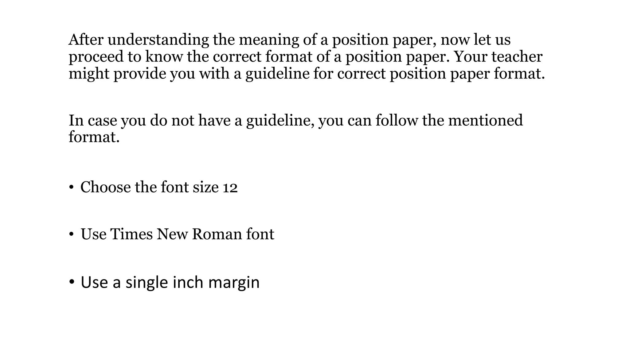 A complete guide to writing a position paper | PPTX