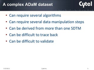 A complex ADaM dataset - three different ways to create one | PDF