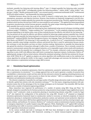 A complex garment assembly line balancing using | PDF