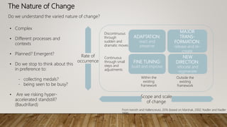 A complex process approach to organisational change | PPTX