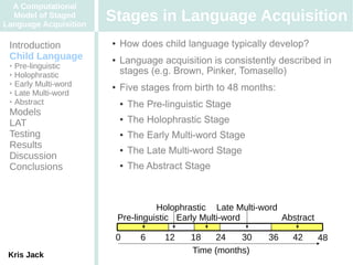 A Computational Model of Staged Language Acquisition | PDF