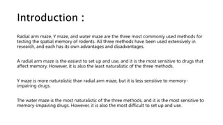 A Comprehensive Comparison of Radial Arm Maze, Y Maze, and Water Maze ...