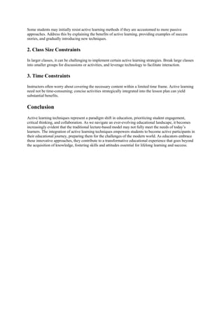 Active Learning Techniques: Overview, Benefits, Implementation And ...