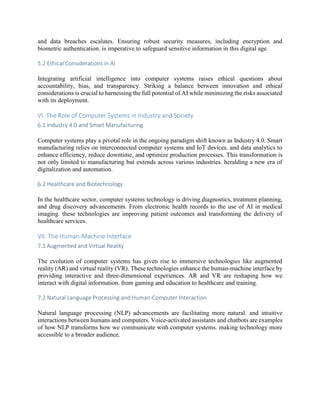 A Comprehensive Exploration of Computer Systems Technology.docx