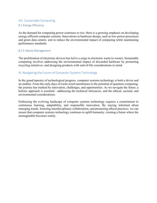 A Comprehensive Exploration of Computer Systems Technology.docx