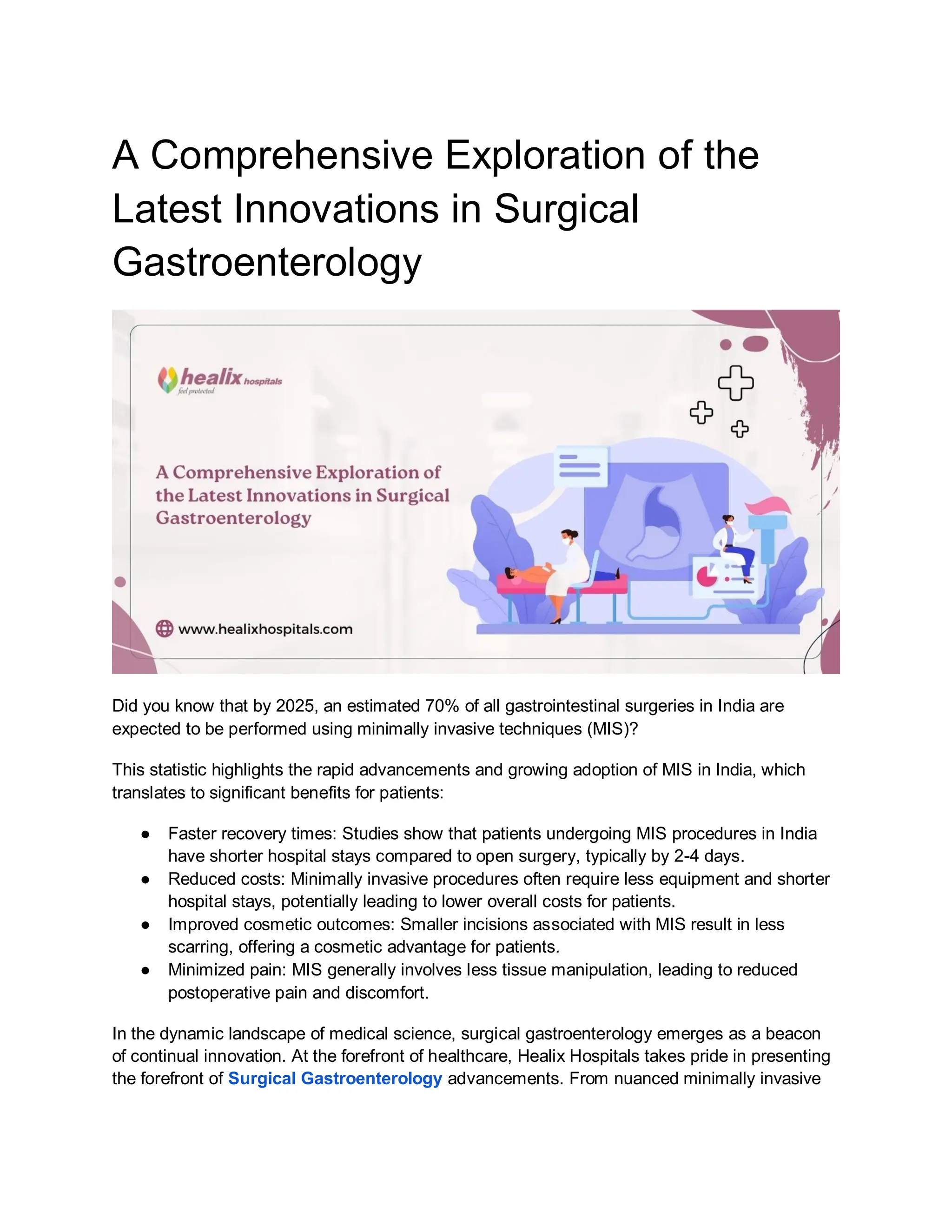 A Comprehensive Exploration of the Latest Innovations in Surgical ...