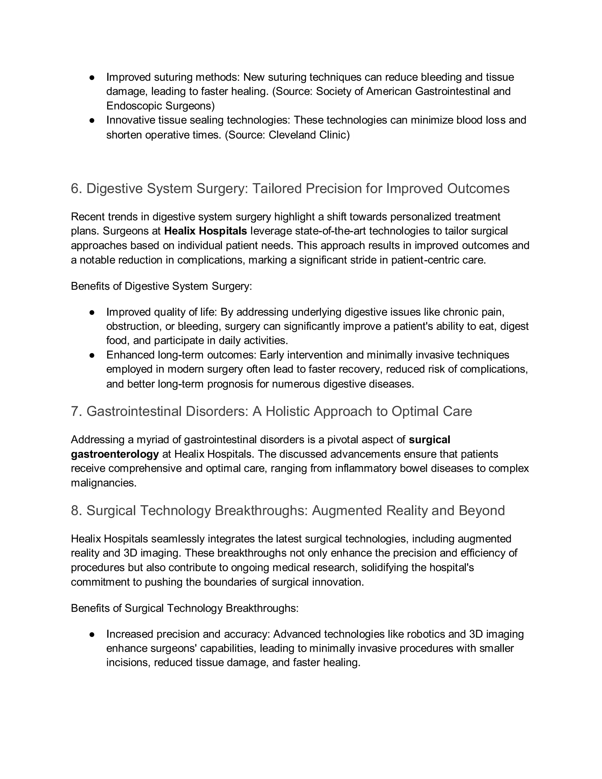 A Comprehensive Exploration of the Latest Innovations in Surgical ...