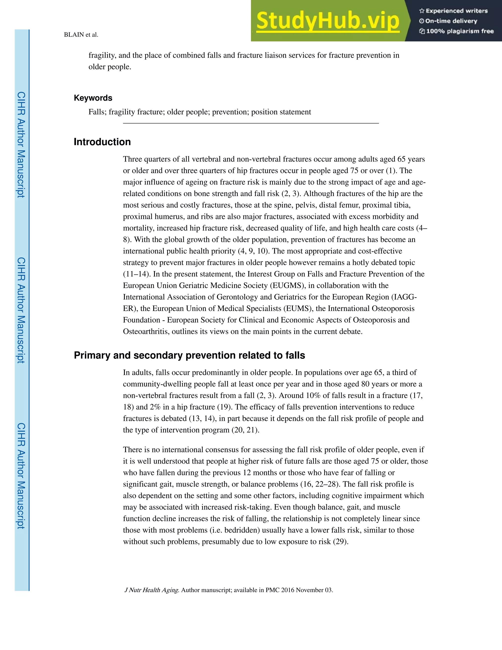 A Comprehensive Fracture Prevention Strategy In Older Adults The ...