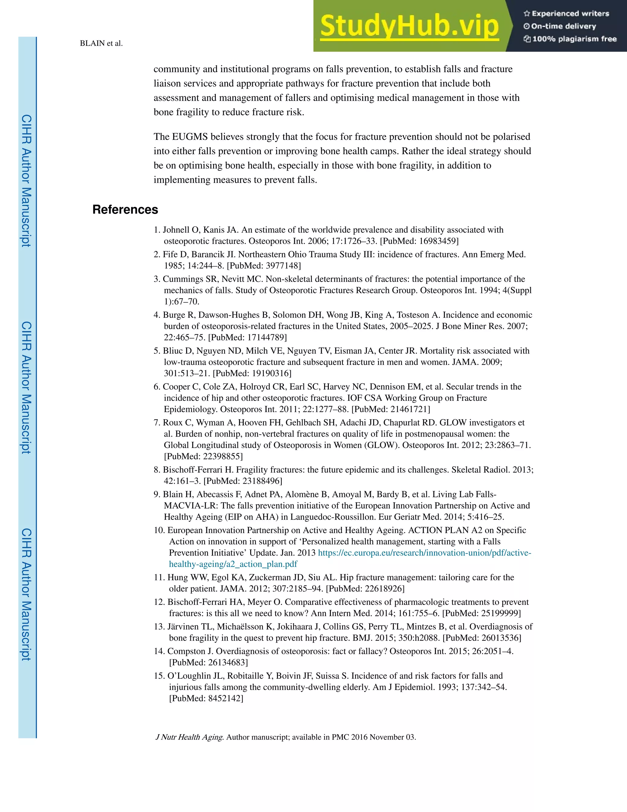 A Comprehensive Fracture Prevention Strategy In Older Adults The ...