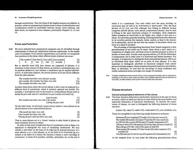 A comprehensive grammar of the english language quirk greenbaum leech ...