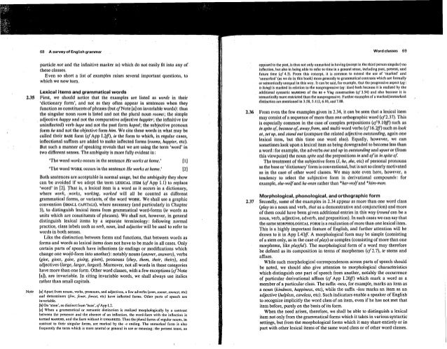 A comprehensive grammar of the english language quirk greenbaum leech ...