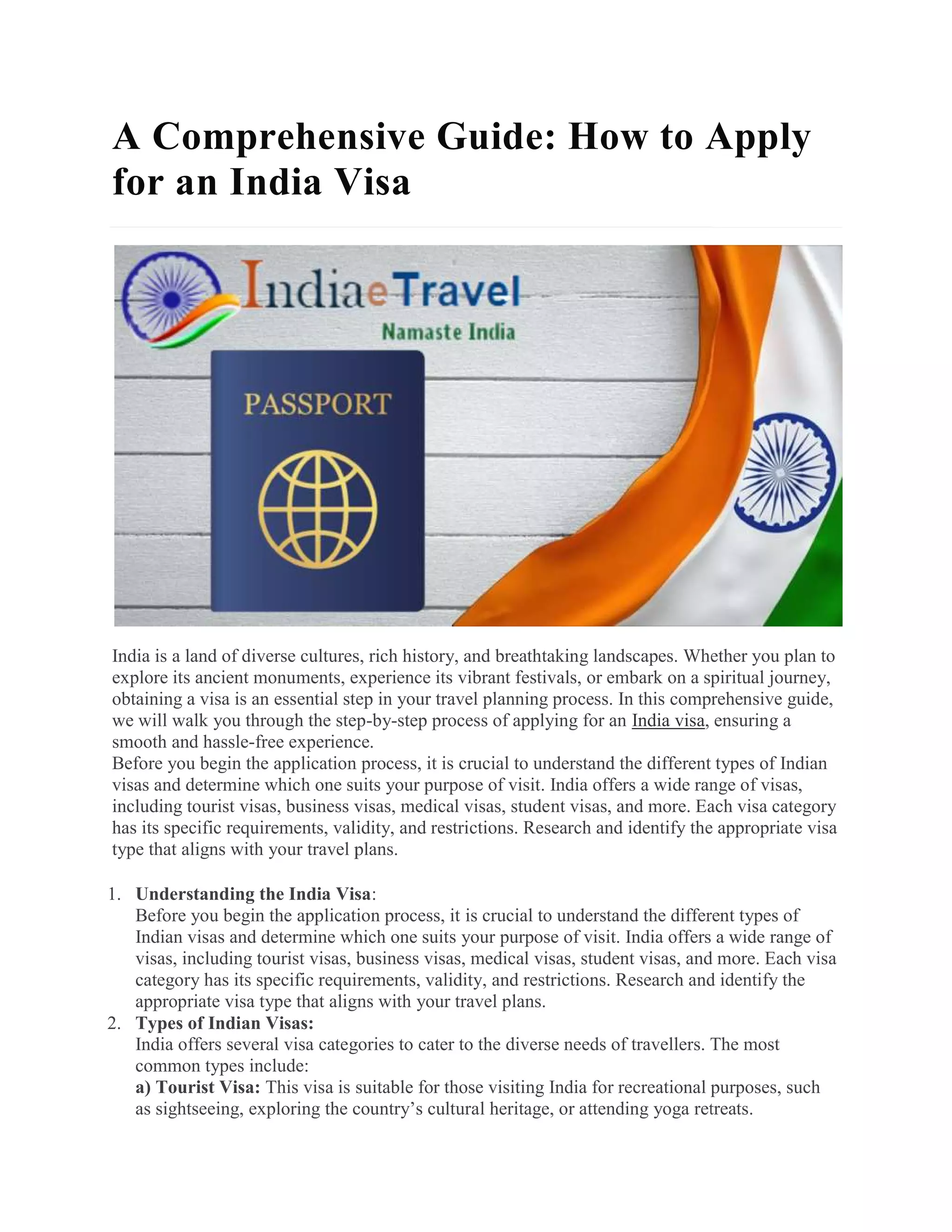 A Comprehensive Guide How to Apply for an India Visa.pdf