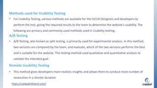 A comprehensive guide on advantages, methods, and process of Usability ...