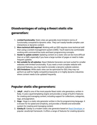 A Comprehensive Guide on Building Lightning-Fast Websites with React ...