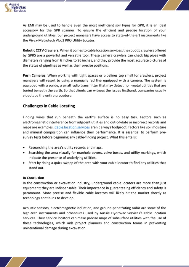 A Comprehensive Guide on Cable Location Services Detections Method ...