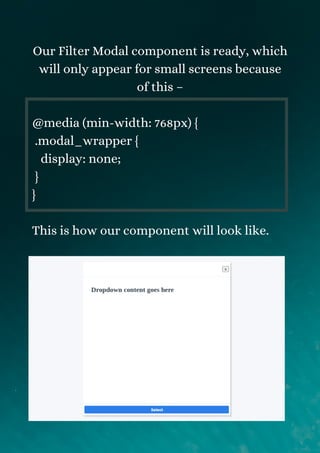 A comprehensive guide on developing responsive and common react filter ...