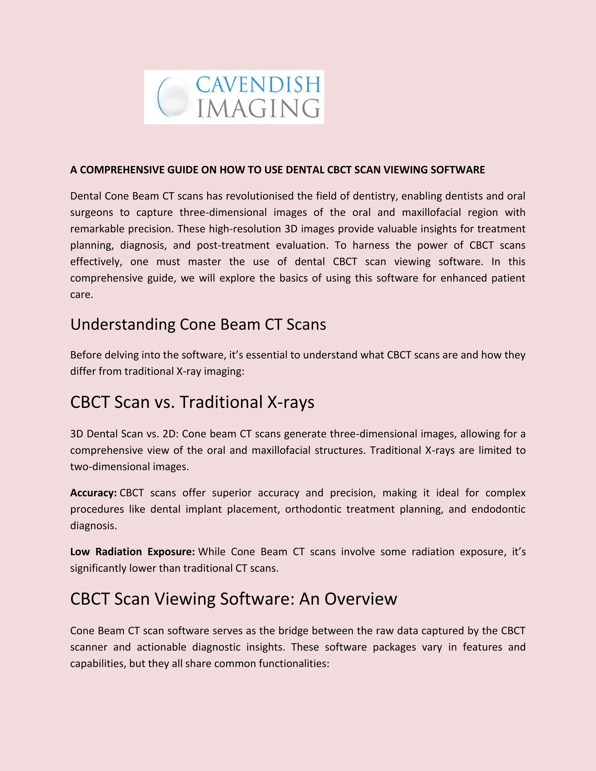 A Comprehensive Guide on How to Use Dental CBCT Scan Viewing Software ...