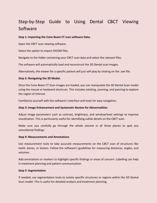 A Comprehensive Guide on How to Use Dental CBCT Scan Viewing Software ...