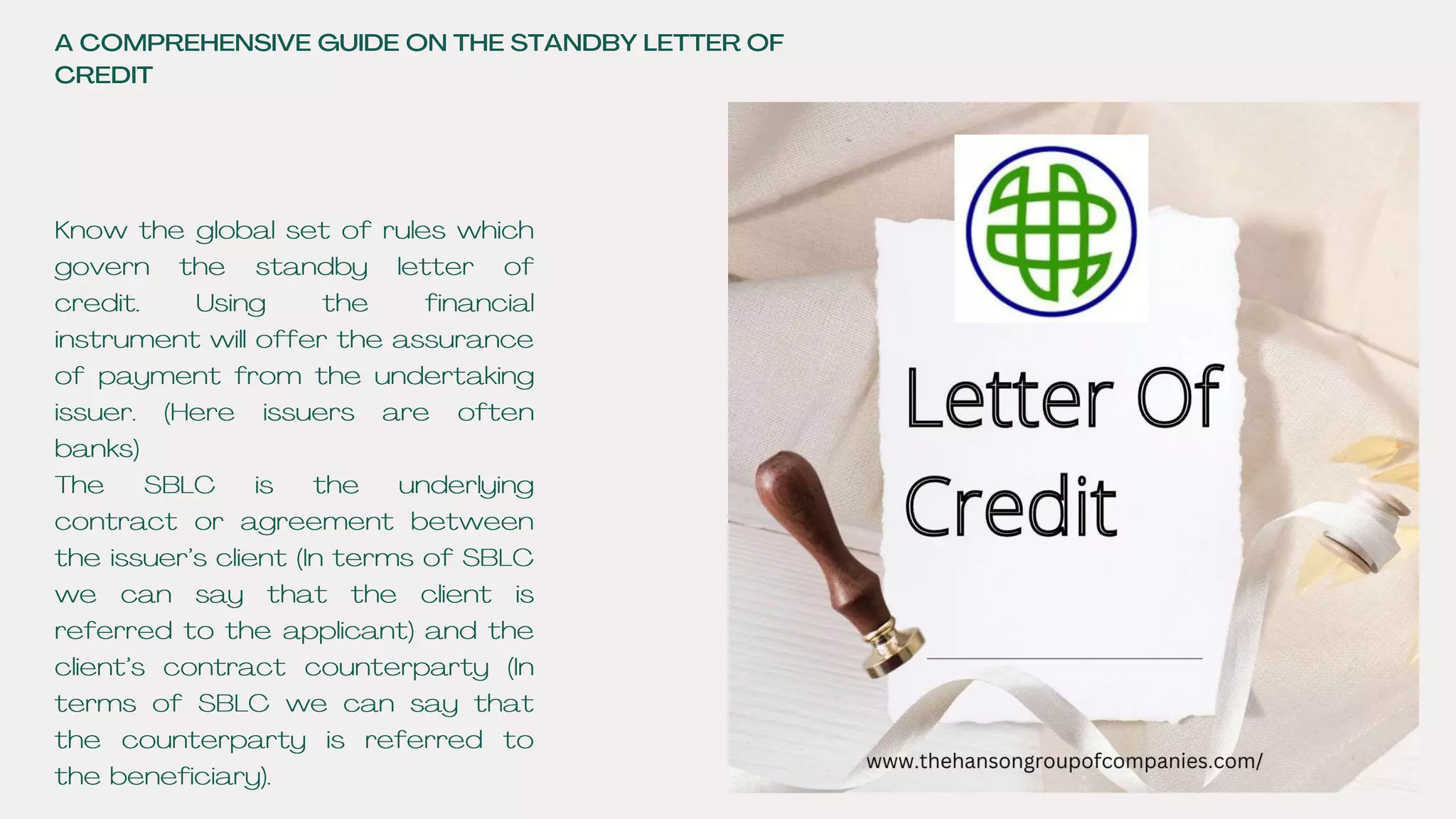A Comprehensive Guide On The Standby Letter Of Credit.pptx