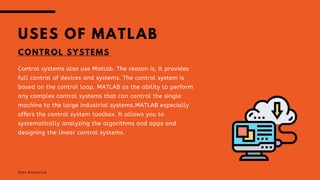 A comprehensive guide on the uses of MATLAB | PPT