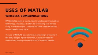 A comprehensive guide on the uses of MATLAB | PPT