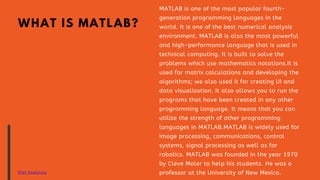 A comprehensive guide on the uses of MATLAB | PPT