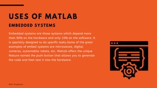 A comprehensive guide on the uses of MATALAB | PPT