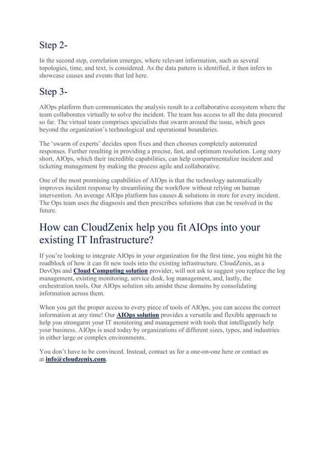 A Comprehensive Guide to AIOps Integration in Organizations | PDF
