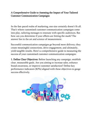 A Comprehensive Guide to Assessing the Impact of Your Tailored Customer ...