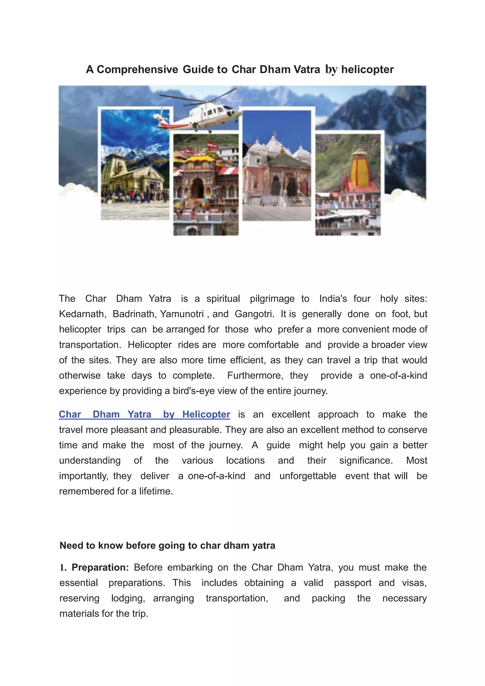 A Comprehensive Guide to Char Dham Yatra by helicopter.ppt