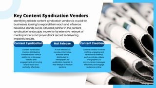 A Comprehensive Guide to Content Syndication with NewsUSA | PPTX