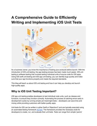 A Comprehensive Guide to Efficiently Writing and Implementing iOS Unit ...