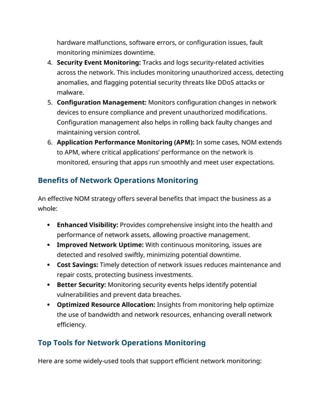 A Comprehensive Guide To Ensuring Optimal Network Health With Network Operations Monitoring In