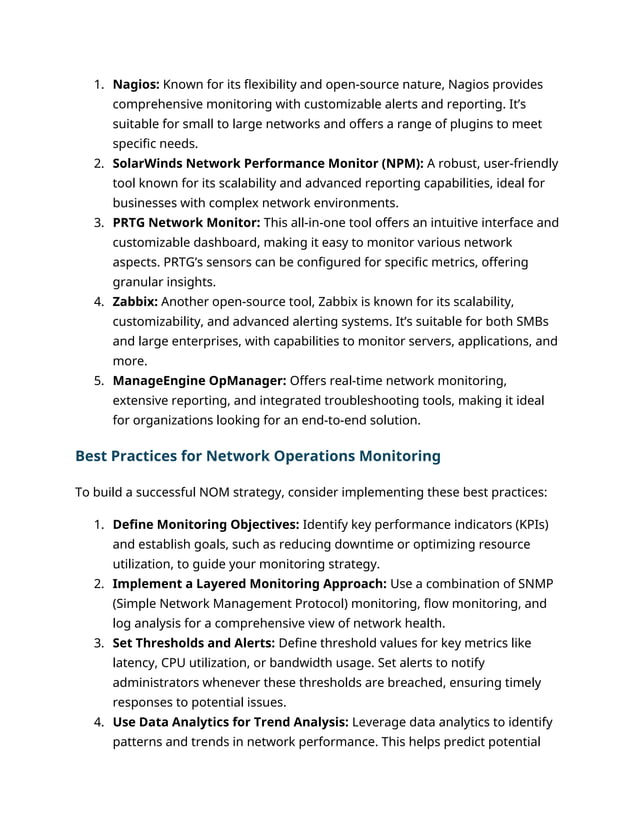 A Comprehensive Guide To Ensuring Optimal Network Health With Network Operations Monitoring In