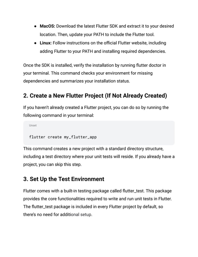 A Comprehensive Guide To Essential Workflows For Improving Flutter Unit