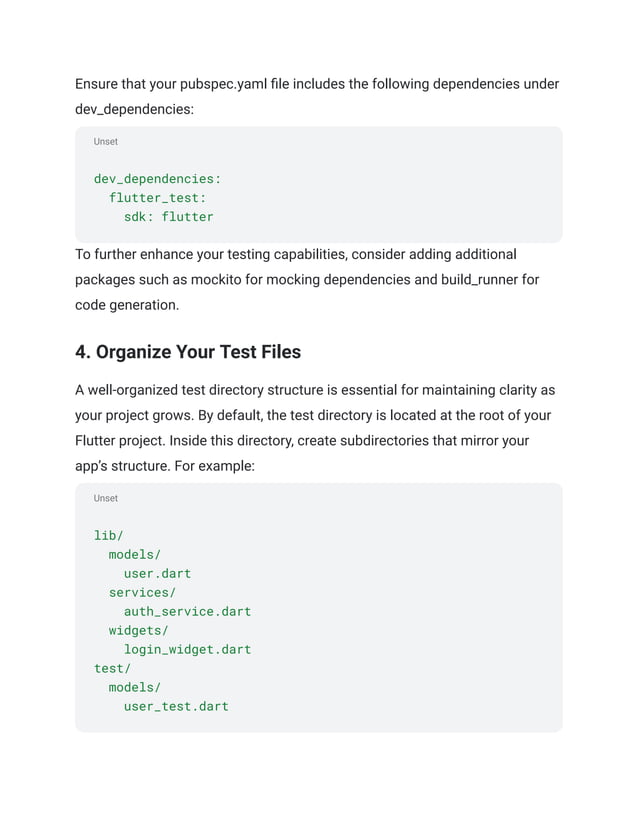 A Comprehensive Guide to Essential Workflows for Improving Flutter Unit ...