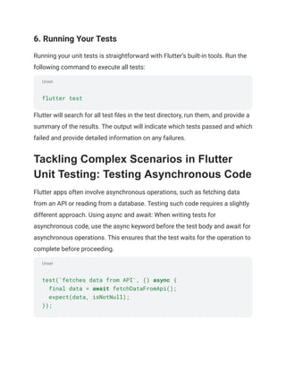 A Comprehensive Guide to Essential Workflows for Improving Flutter Unit ...
