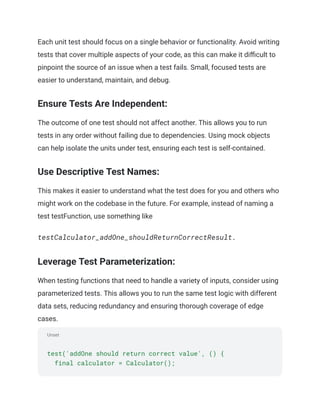 A Comprehensive Guide to Essential Workflows for Improving Flutter Unit ...