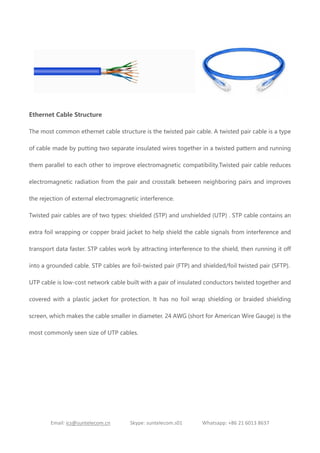 A Comprehensive Guide to Ethernet Cable | PDF
