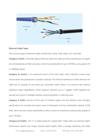 A Comprehensive Guide to Ethernet Cable | PDF