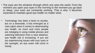 A Comprehensive Guide to Eye Tests Conducted During an Eye | PPT