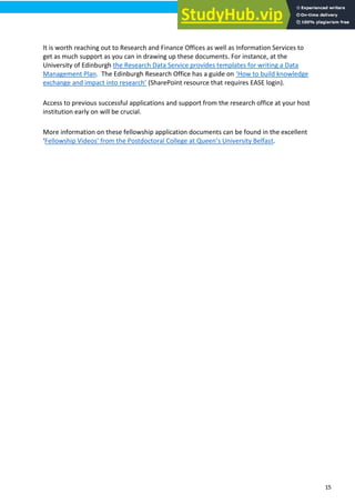 A Comprehensive Guide To Fellowship Applications | PDF